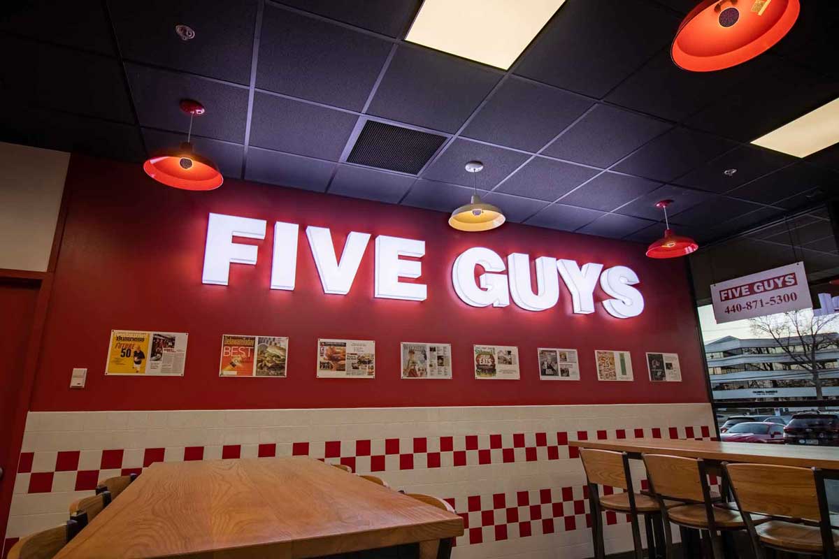 Five Guys Project Portfolio - BlinkSigns | Ohio Sign Company