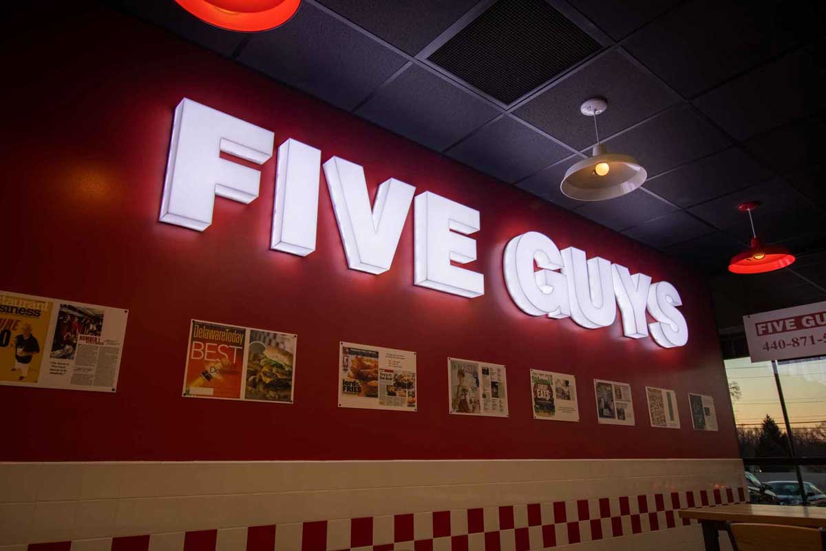Five Guys Project Portfolio - BlinkSigns | Ohio Sign Company