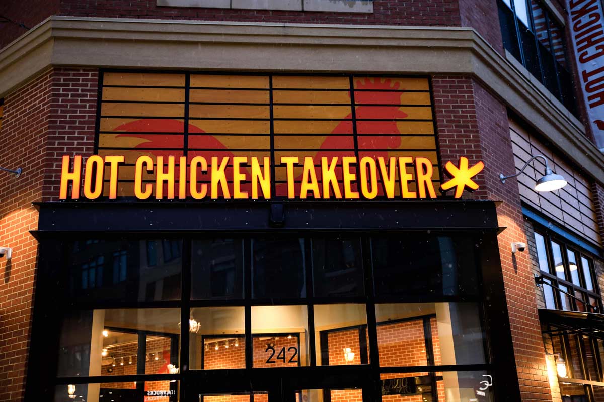 Hot Chicken Takeover Signage by Blinksigns