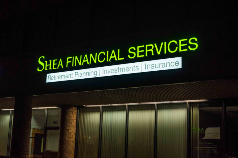 Shea Financial Services Signage by BlinkSigns
