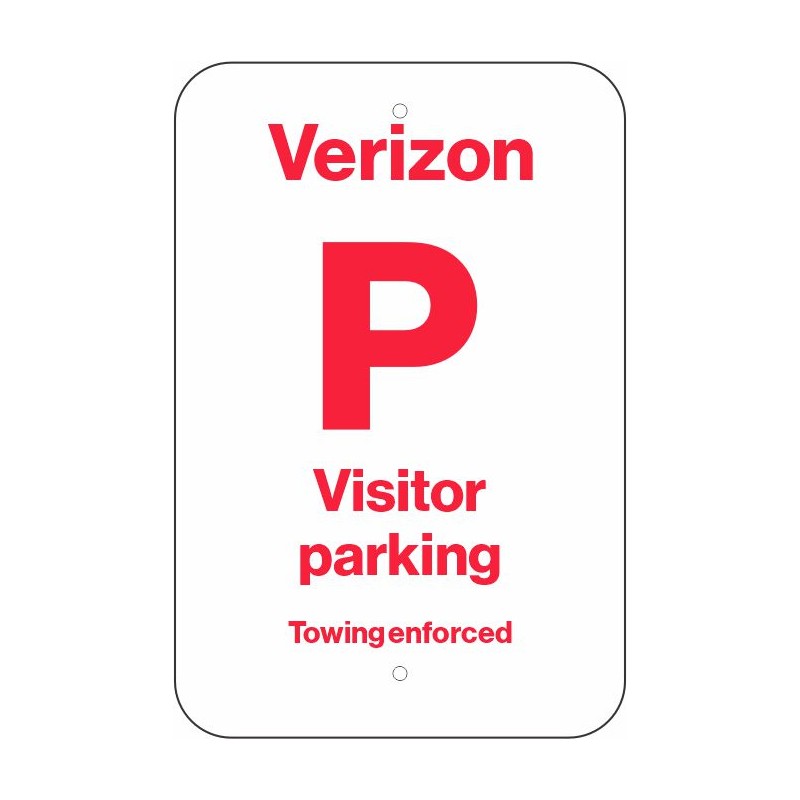 Visitor parking towing enforced Verizon Parking Sign - Ohio Sign Company