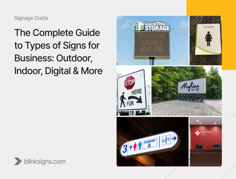 Types of Signs for Business: Full Guide