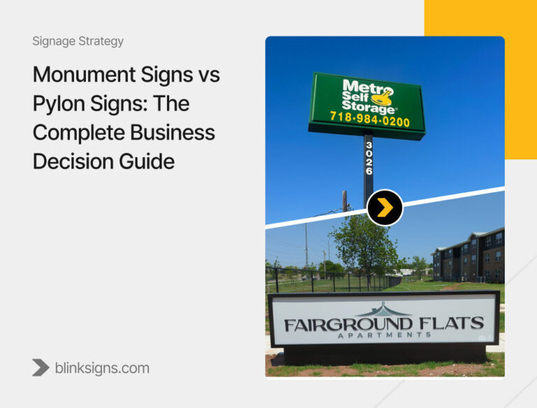 Monument vs Pylon Signs: Business Sign Guide | BlinkSigns