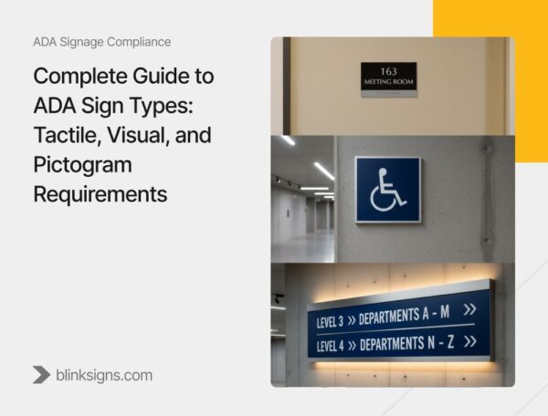 ADA Sign Types Guide: Tactile, Visual and Pictogram Rules